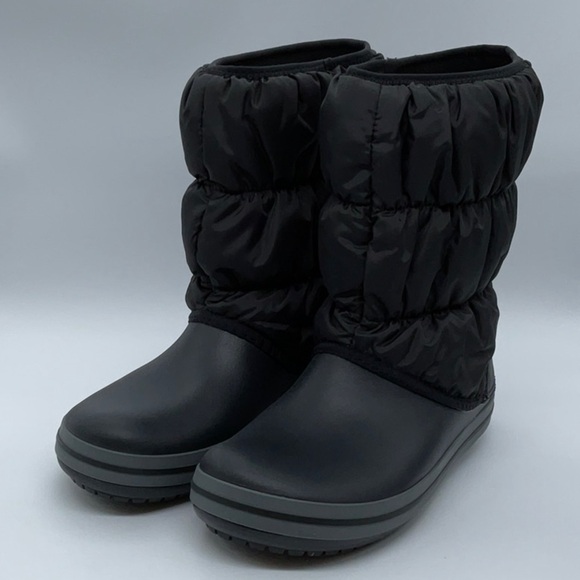 CROCS | Shoes | Crocs Winter Puff Boot Woman Black Charcoal | Poshmark